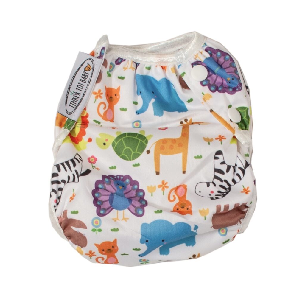 Reusable Swim Nappy - Jungle Animals - Tinker Tot Baby