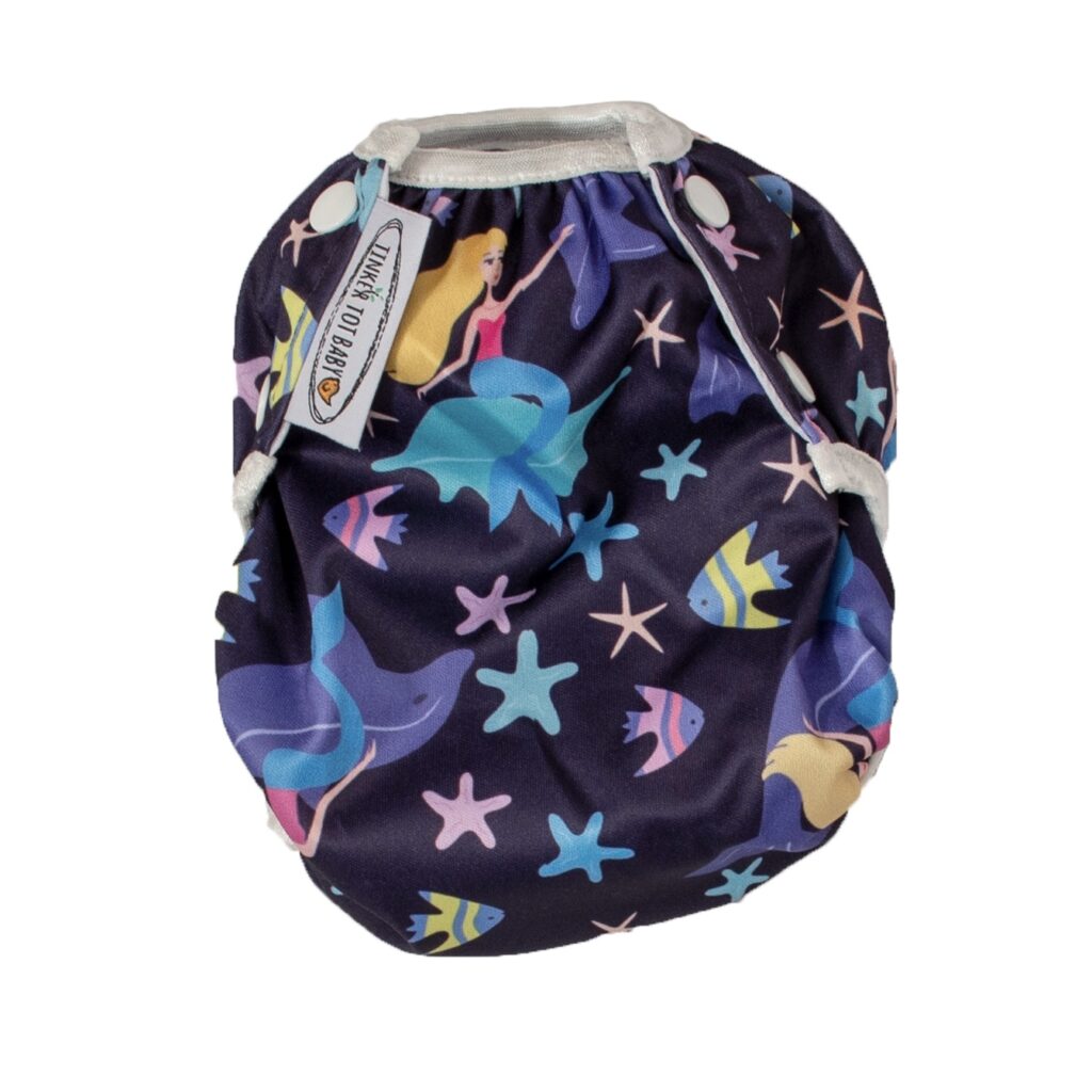 Reusable Swim Nappy - Mermaids & Dolphins - Tinker Tot Baby